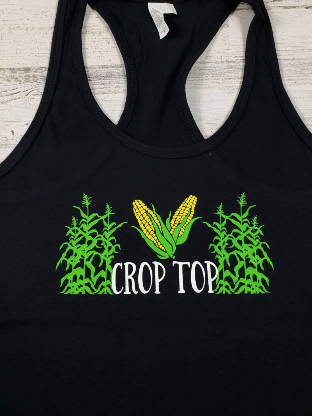 Crop Top Tank/black/white/crop Top/funny Crop Top/tank Top/corn/corny ...