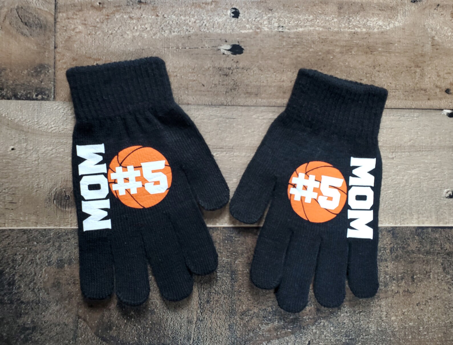 Black Personalized Adult Gloves,personalized Gloves,work Party Gift ...