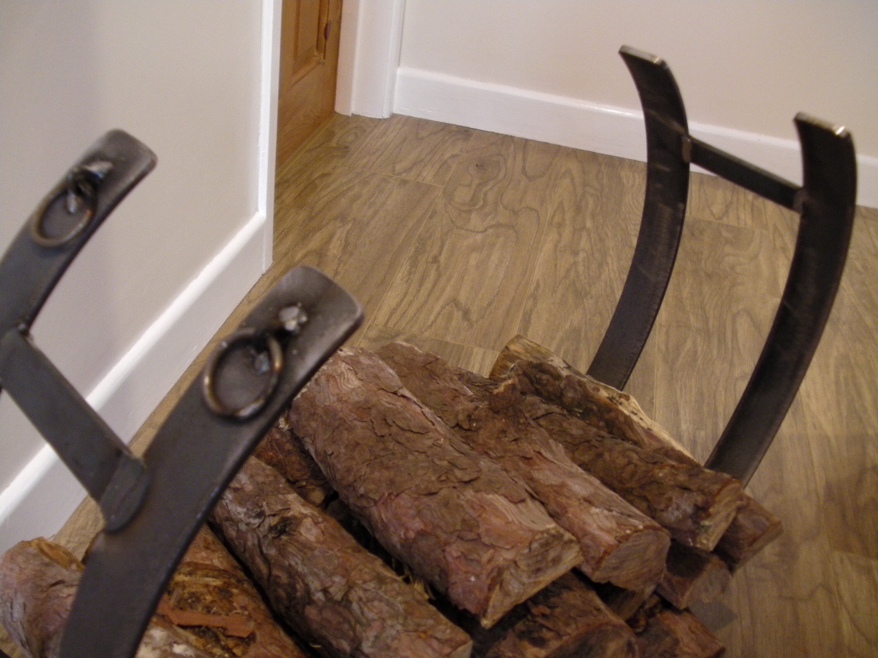Wrought Iron Log Holder Log Store Hand Made Wrought Iron - Etsy UK