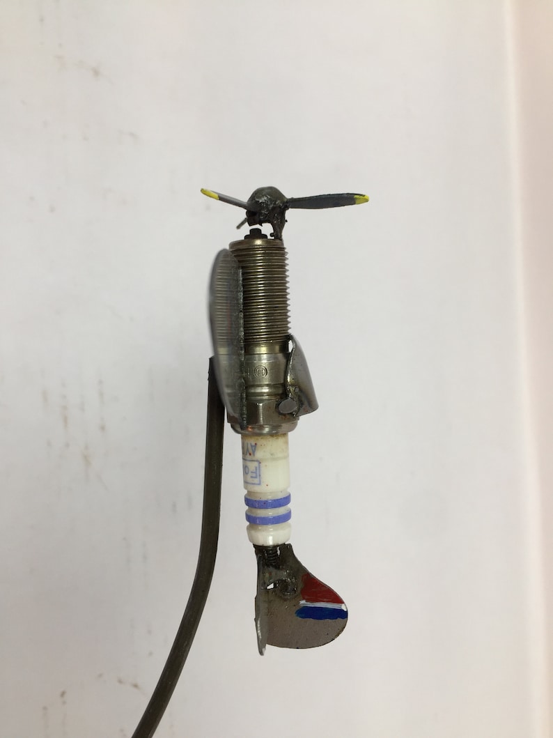 Spark Plug Spitfire, WW2 Aeroplane Scrap Metal Sculpture, Airplane ...