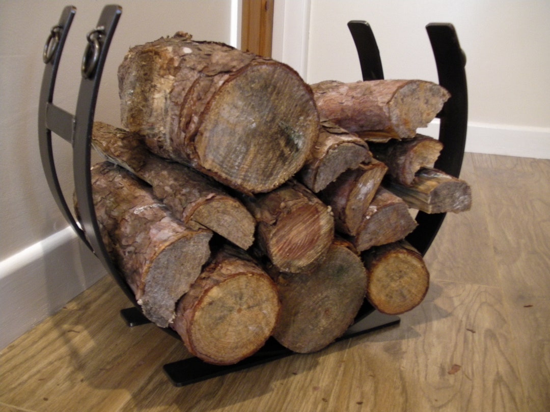 Wrought Iron Log Holder Log Store Hand Made Wrought Iron - Etsy UK