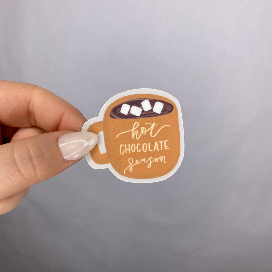 Hot Chocolate Season Sticker, Laptop Stickers, Hot Chocolate Sticker ...