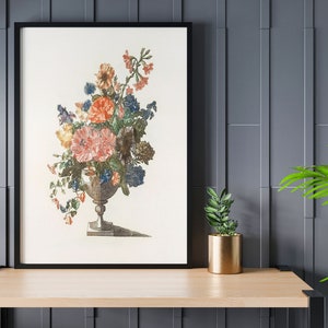 Vintage Flower Vase Print Preppy Wall Art Teen Room Decor Poster ...