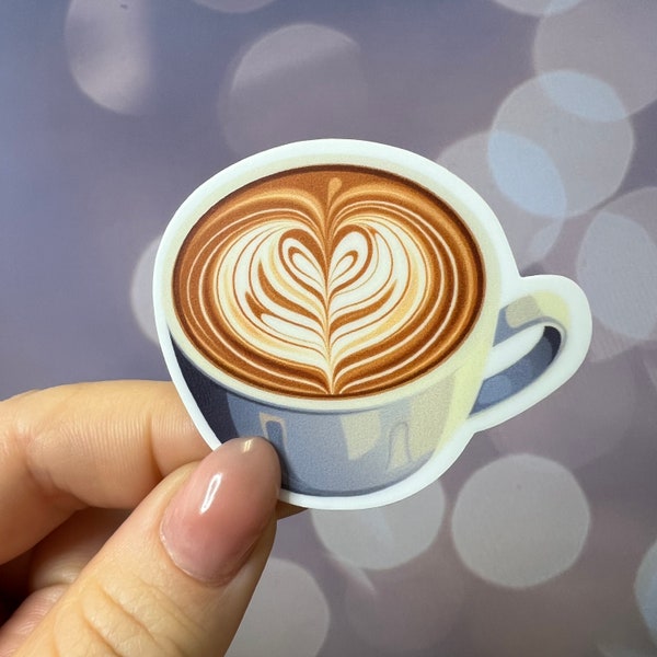 Latte Sticker - Etsy