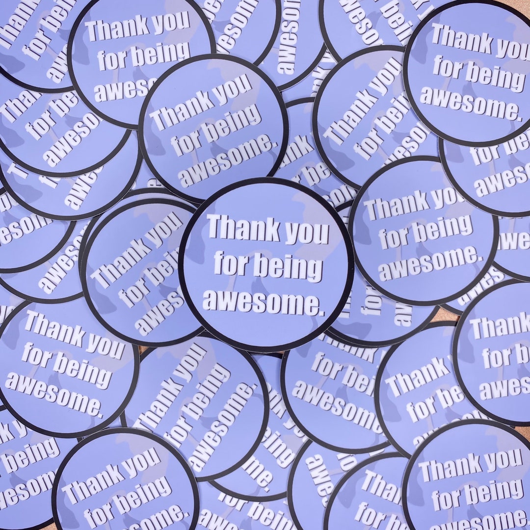 Thank You for Being Awesome Sticker, Laptop Stickers, Teacher Stickers ...