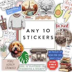 Any 10 Stickers, Sticker Packs, Sticker Bundles, Laptop Sticker ...