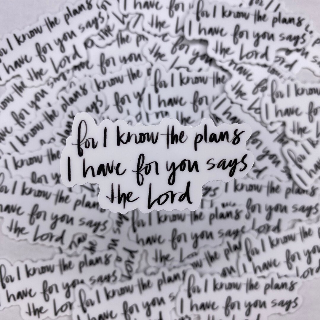 Jeremiah 29:11 Sticker, Christian Stickers, Stickers for Water Bottle ...