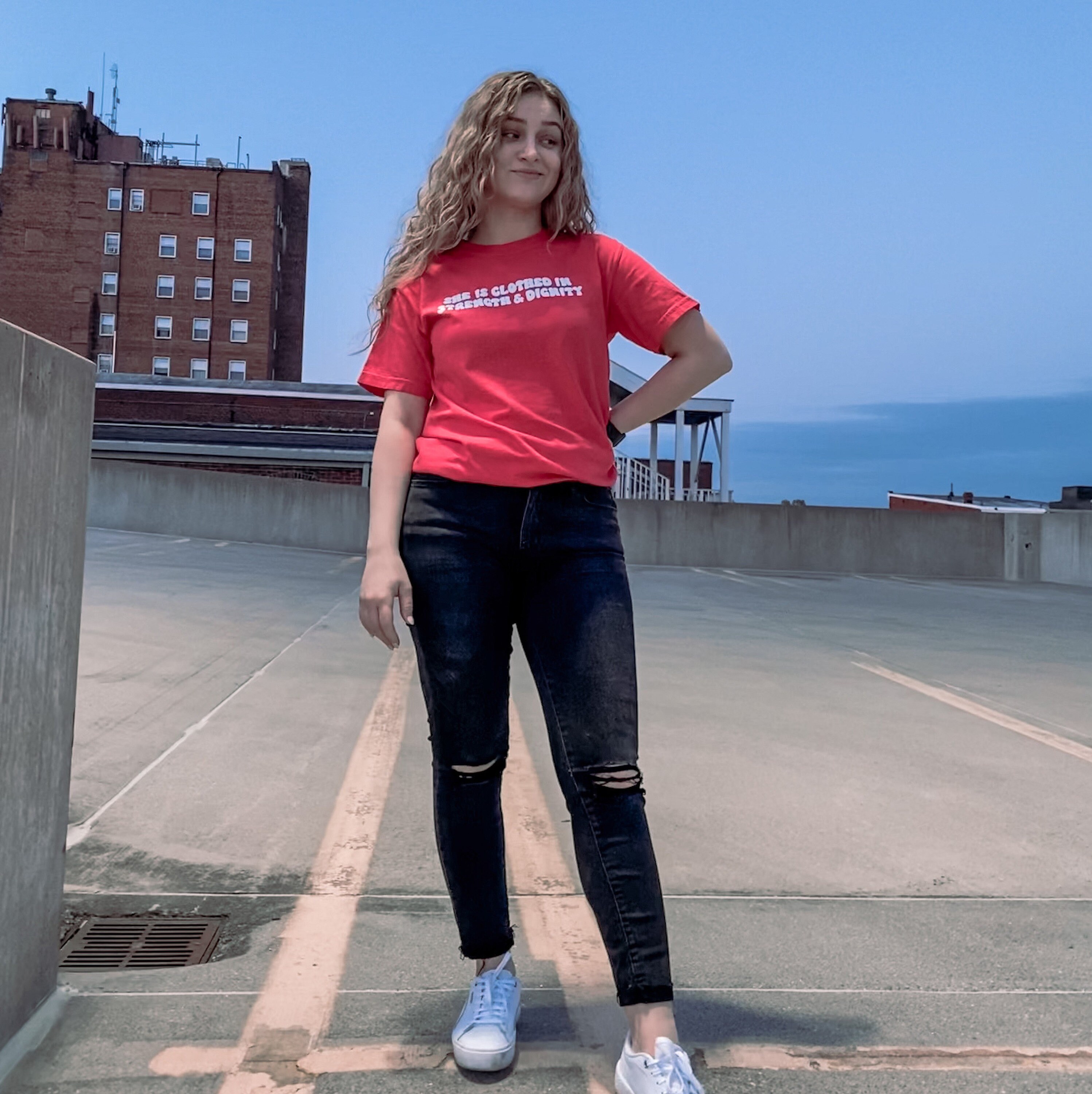 She is Clothed in Strength & Dignity Shirt Faith Based Women - Etsy