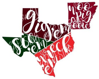 House Divided Texas A&M UT Longhorns Aggies Baylor Bears Texas - Etsy