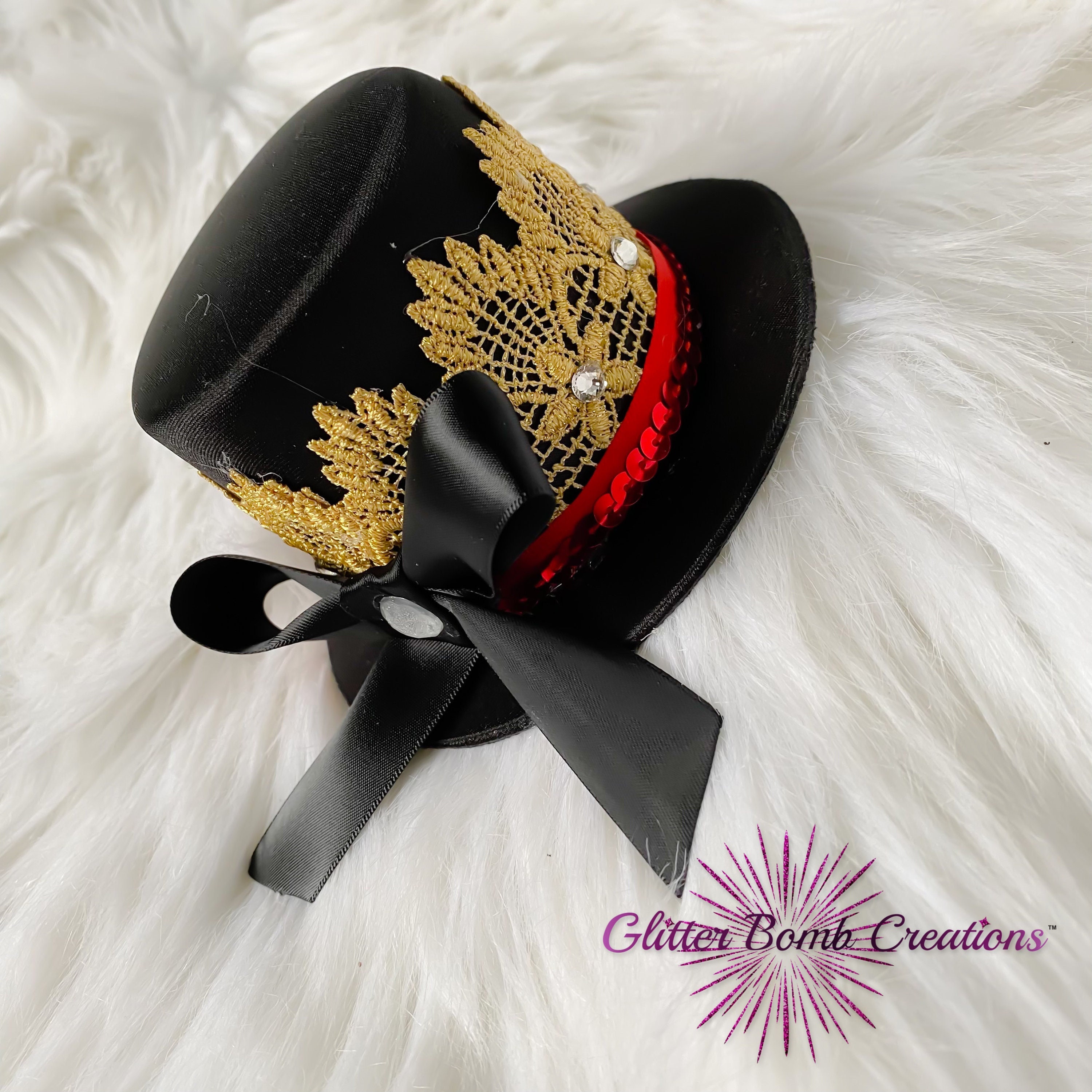 Ringleader Mini Top Hat/ Circus Costume Head Piece/ Ringmaster Cosplay ...