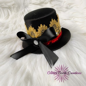 Ringleader Mini Top Hat/ Circus Costume Head Piece/ Ringmaster Cosplay ...