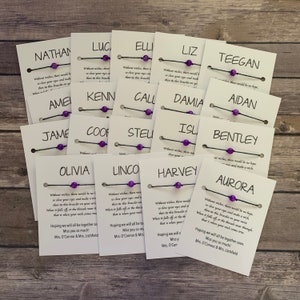 Personalized Back to School Year Class Wish Bracelets - Bulk Discount ...