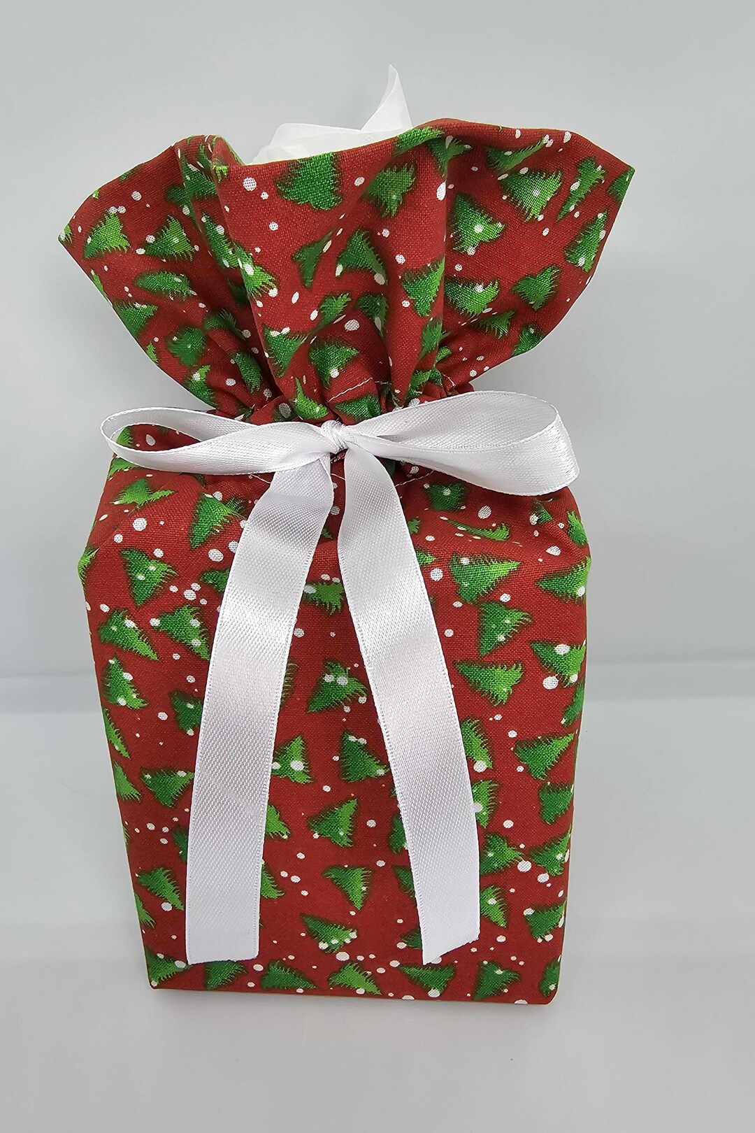 Fabric Tissue Box Cover, Handmade, Kitchen, Holiday Tree, Holiday ...