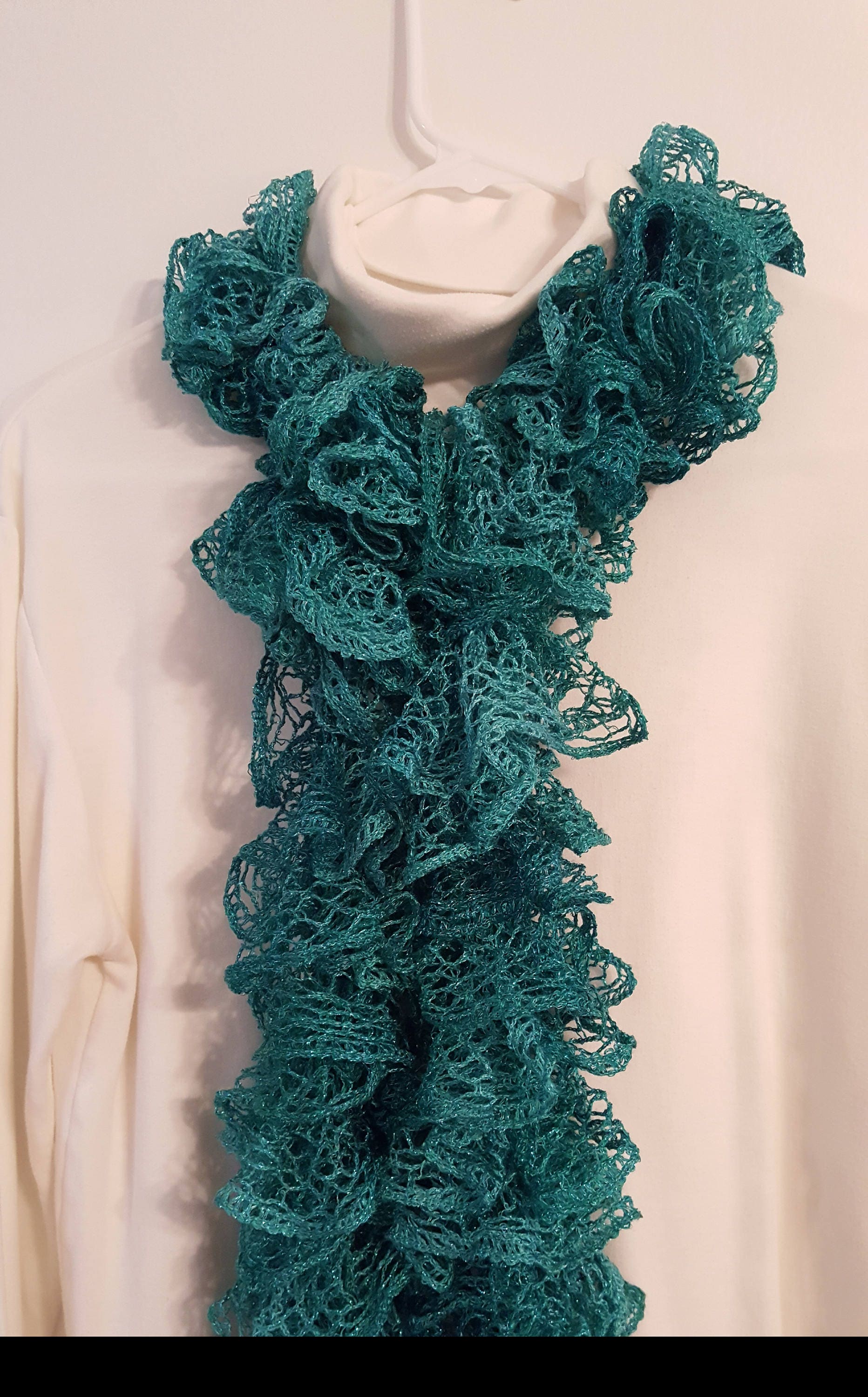 Scarf Neckwear Handmade Knitted Wrap Boa Football Scarf | Etsy