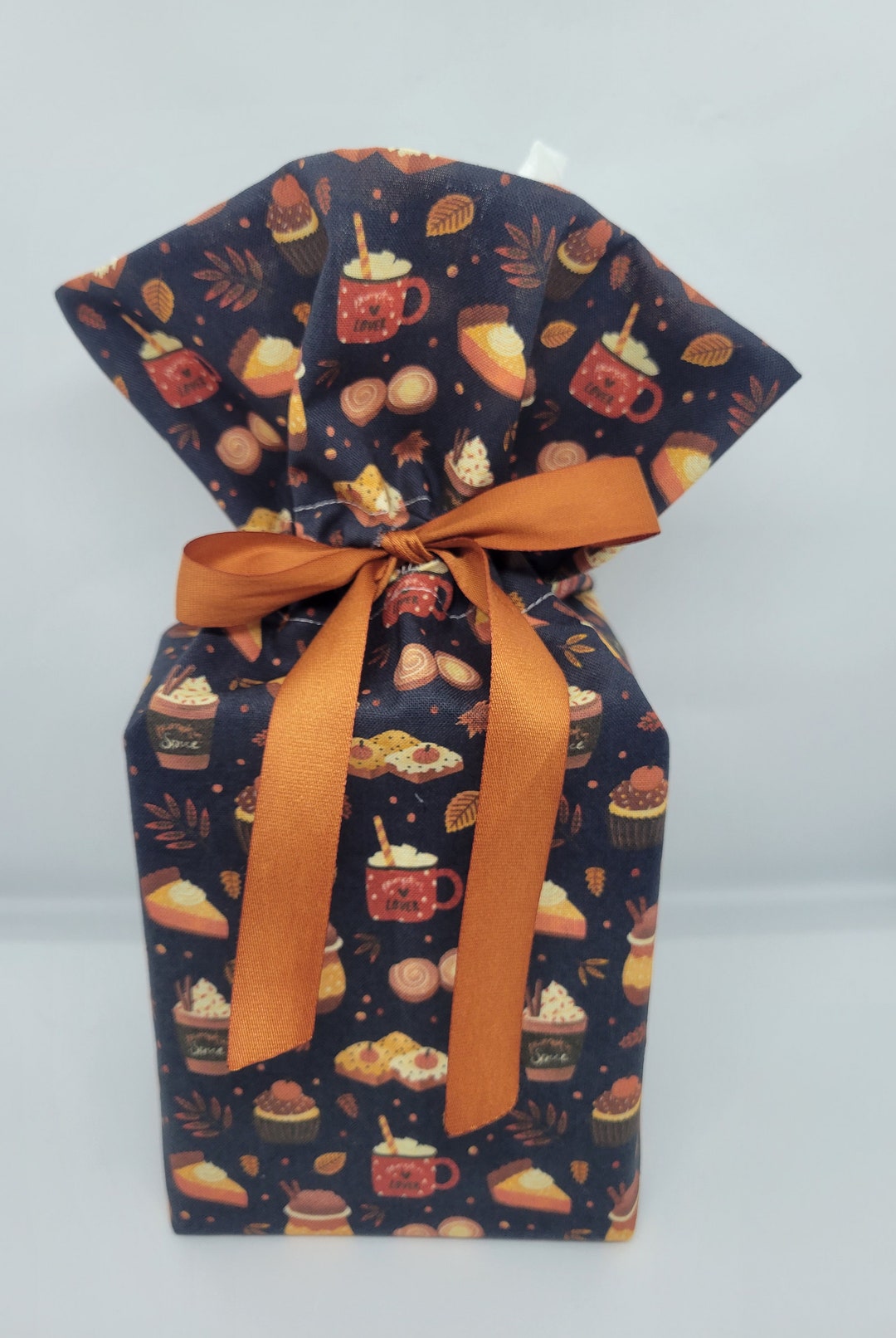 Fabric Tissue Box Cover, Tissue Box Topper, Handmade, Kitchen ...