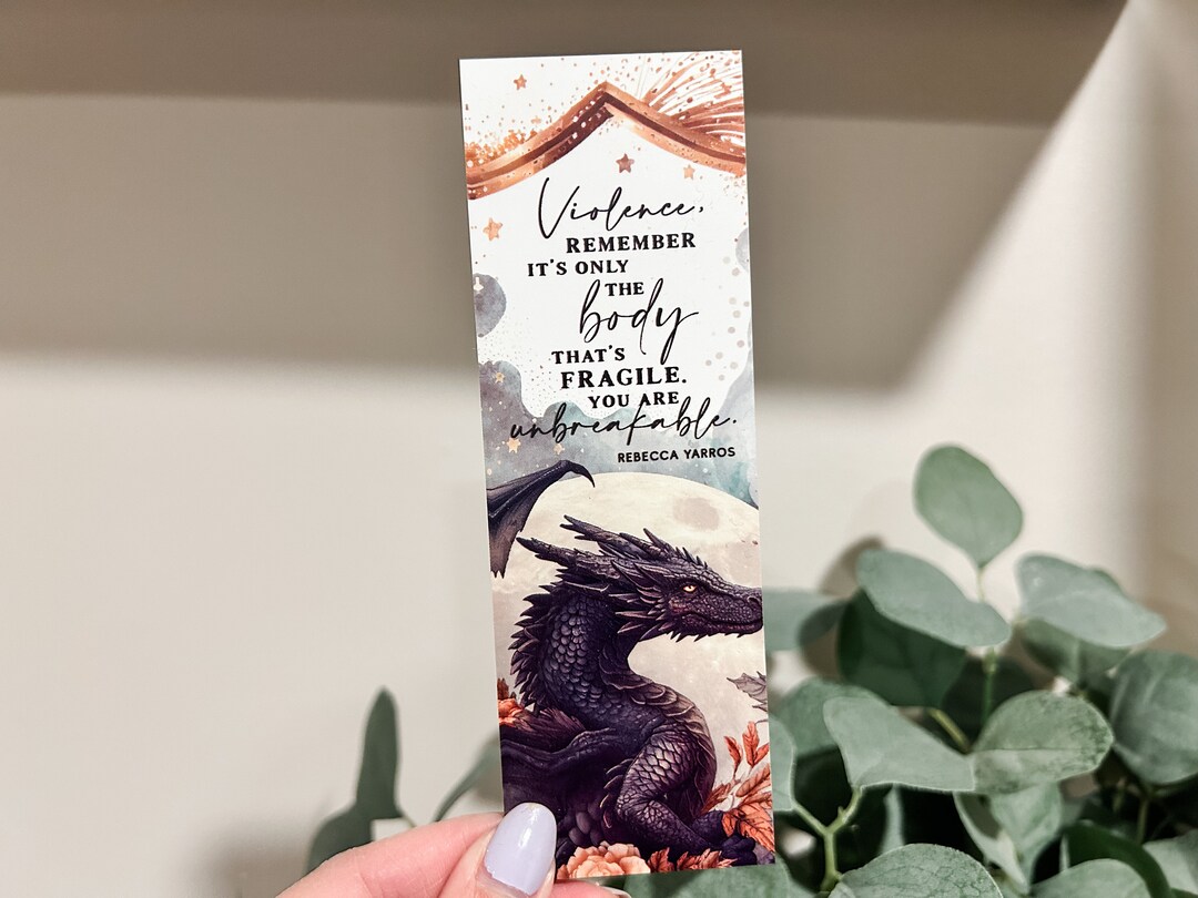 Violence Unbreakable - Vinyl Waterproof Bookmark - Etsy