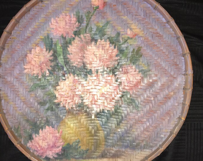 Antique Mums Oil PAINTING Floral Flowers Vintage Hand Painted Original ...