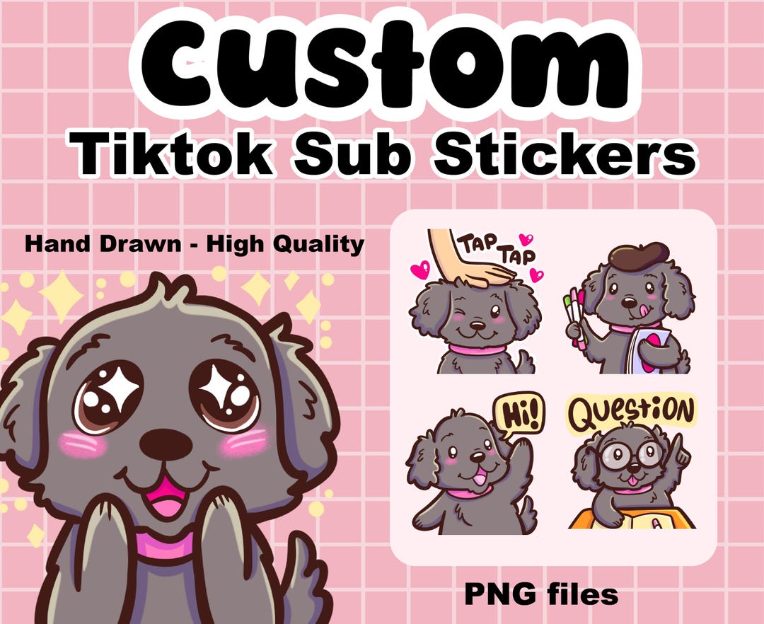 Custom Tiktok Sub Stickers - Custom Emotes - for Twitch or Tiktok - Etsy