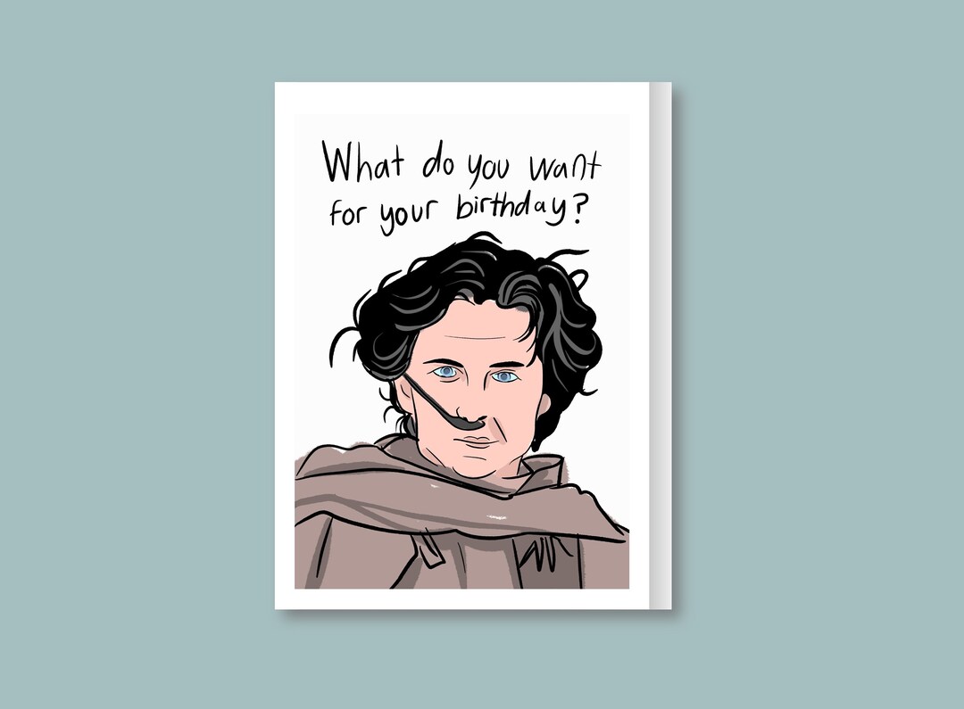 Dune Inspired “BIRTHDAY WISH” Paul and the Baron Card, Funny Birthday ...