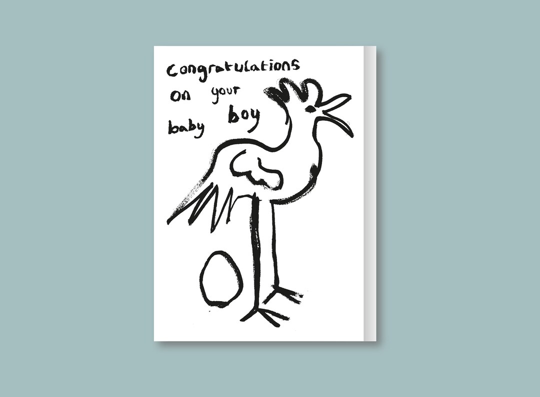 Congratulations On Your Baby Card Boy Girl Variants Etsy