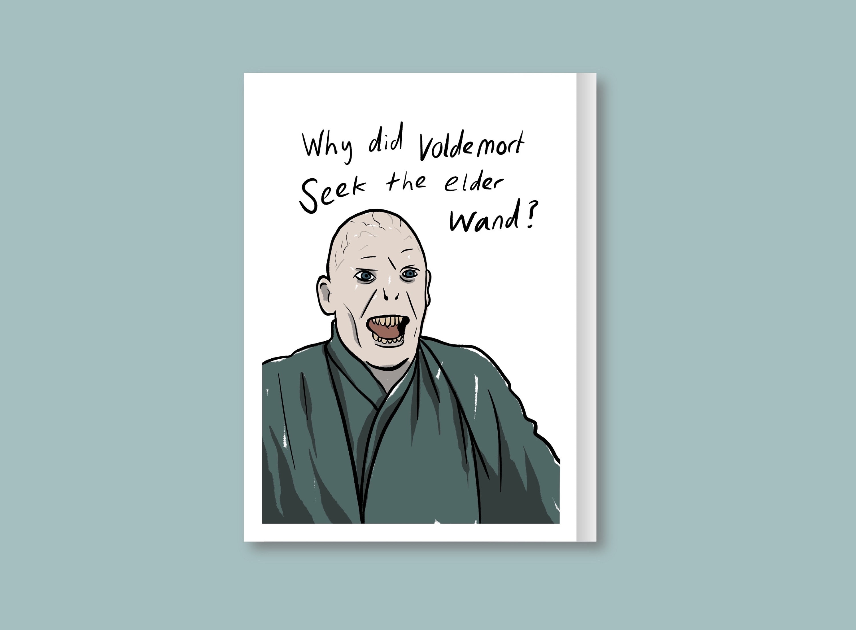 Harry Potter Inspired "voldemorts SMALL Wand" Voldemort Card, Funny ...