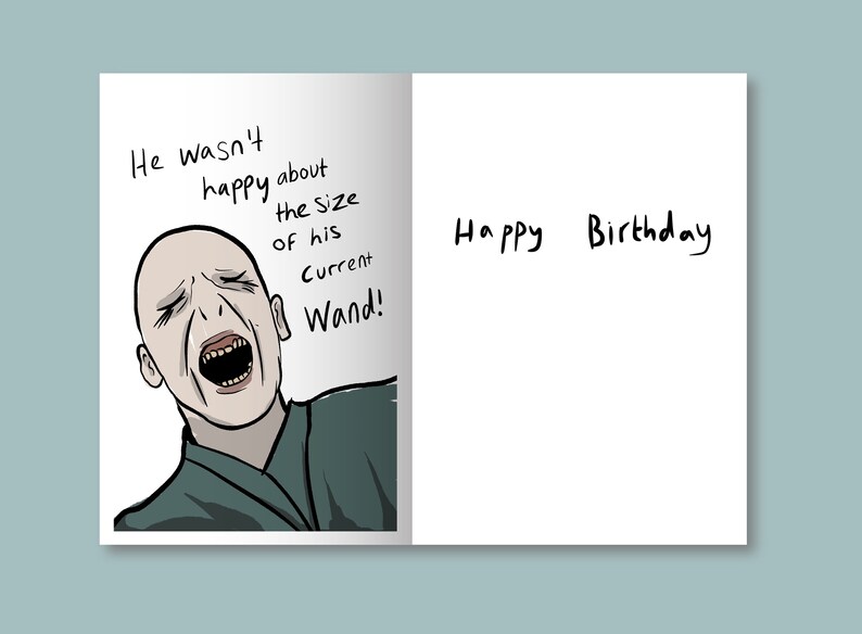 Harry Potter Inspired "voldemorts SMALL Wand" Voldemort Card, Funny ...