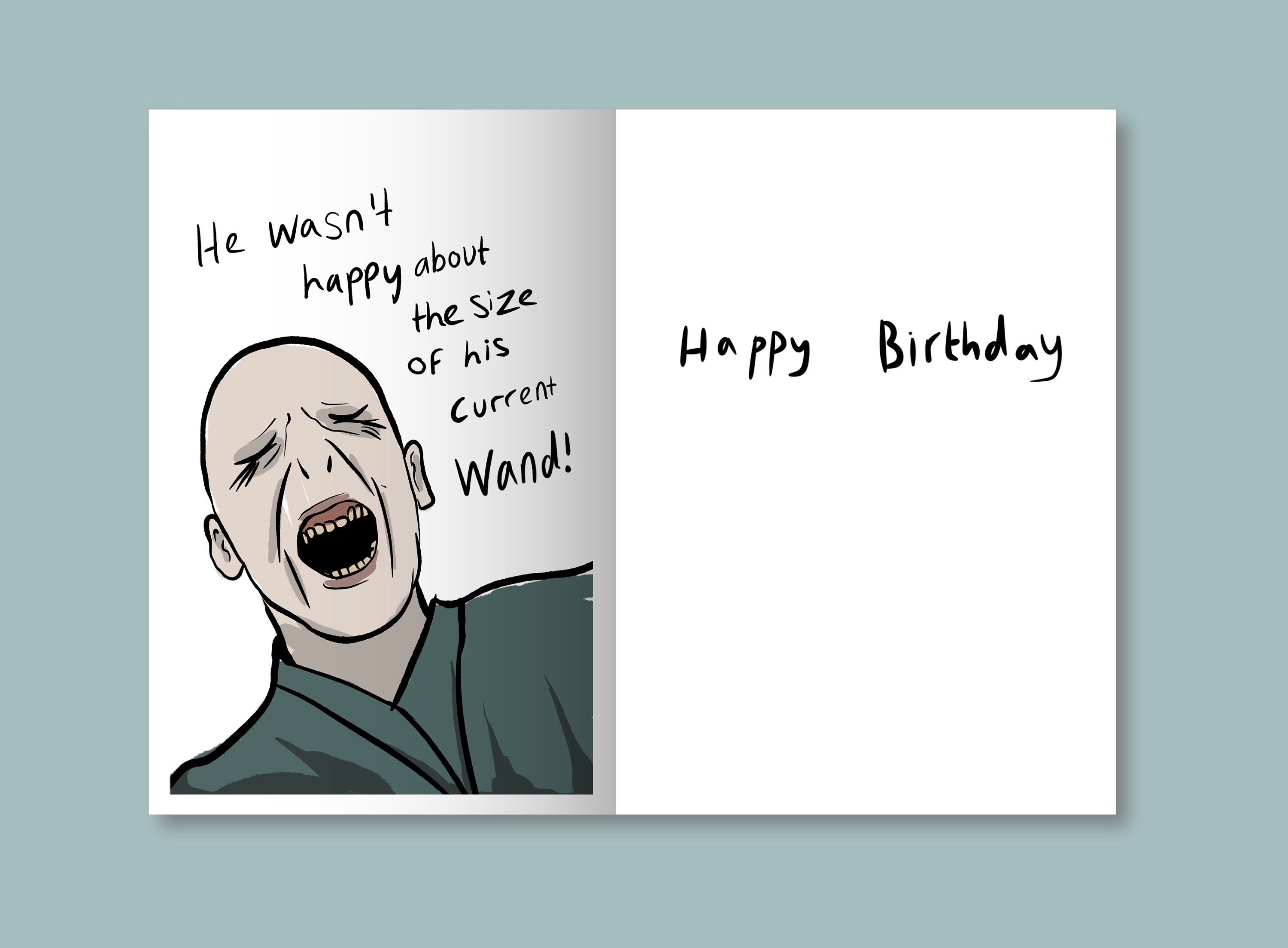 Harry Potter Inspired "voldemorts SMALL Wand" Voldemort Card, Funny ...