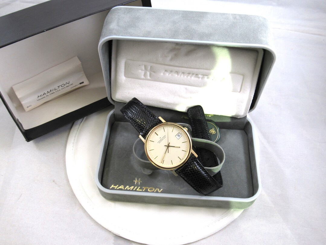 Vintage 1990's Hamilton Masterpiece Quartz Watch, NOS With Original Box ...
