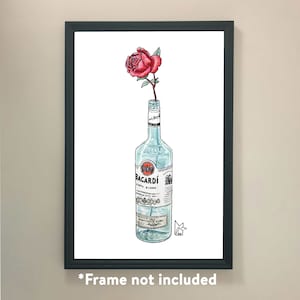 Rose in Bacardi #037 - Art Print - Etsy