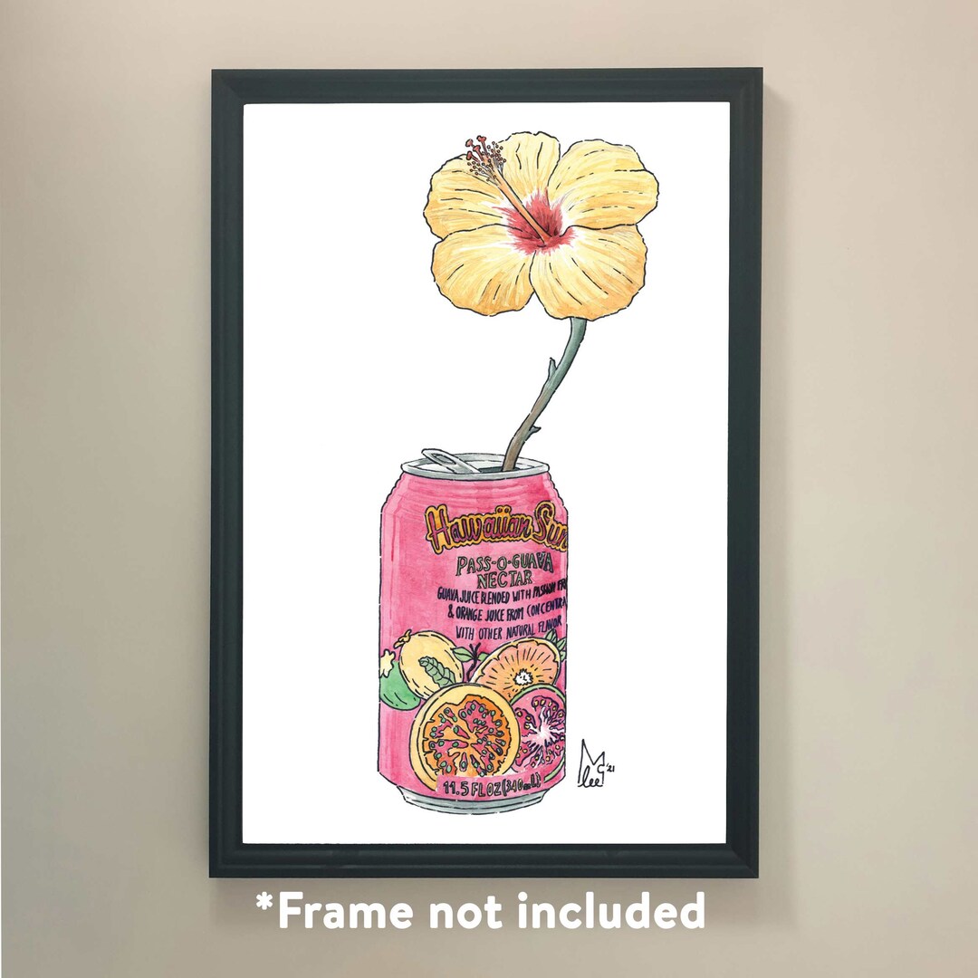 Hawaii Yellow Hibiscus in Hawaiian Sun POG #111 - Art Print - Etsy