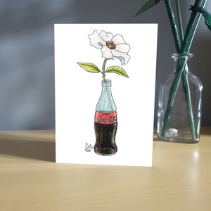 Georgia Cherokee Rose in Coca-cola Bottle #110 - Art Greeting Card - Etsy