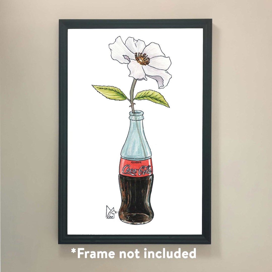 Georgia Cherokee Rose in Coca-cola Bottle #110 - Art Print - Etsy