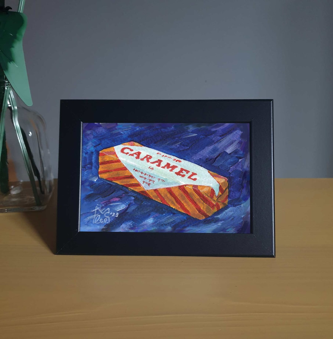 Tunnocks Caramel Wafer Acrylic Painting - Framed 4x6" Print #3030 - Etsy