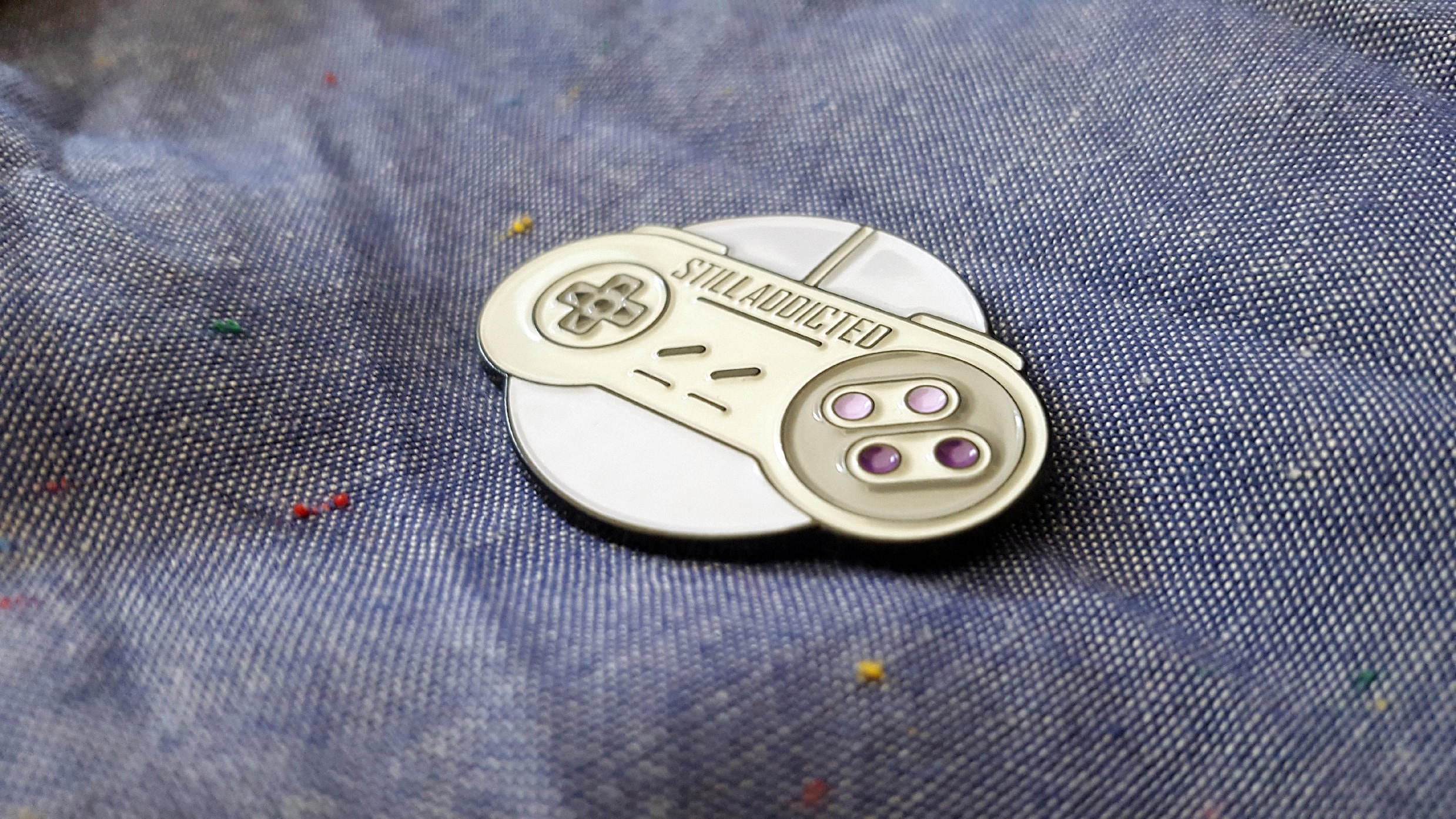 SNES - 'still Addicted' Enamel Pin - Etsy