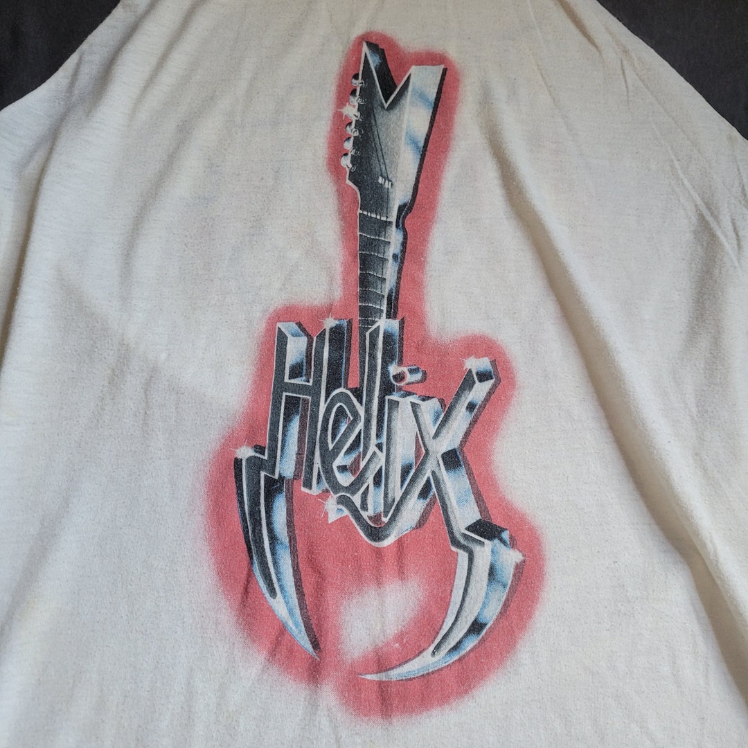 VINTAGE 1985 Heavy Metal Band HELIX Raglan SHIRT Size Medium - Etsy