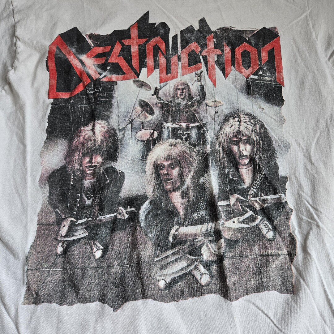Vintage 1989 GERMAN Thrash Band DESTRUCTION Live Witout Sense Tour ...
