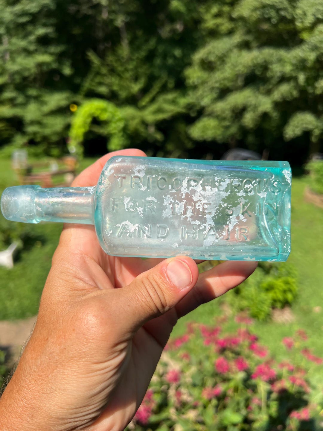 1880's Aqua Colored Barry's Tricopherous for the Skin & Hair New York ...