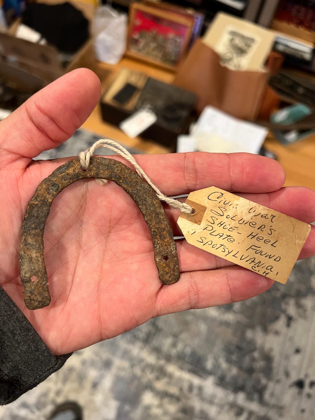 Early Tag Identified Civil War Soldiers Brogan or Shoe Heel Plate Dug ...