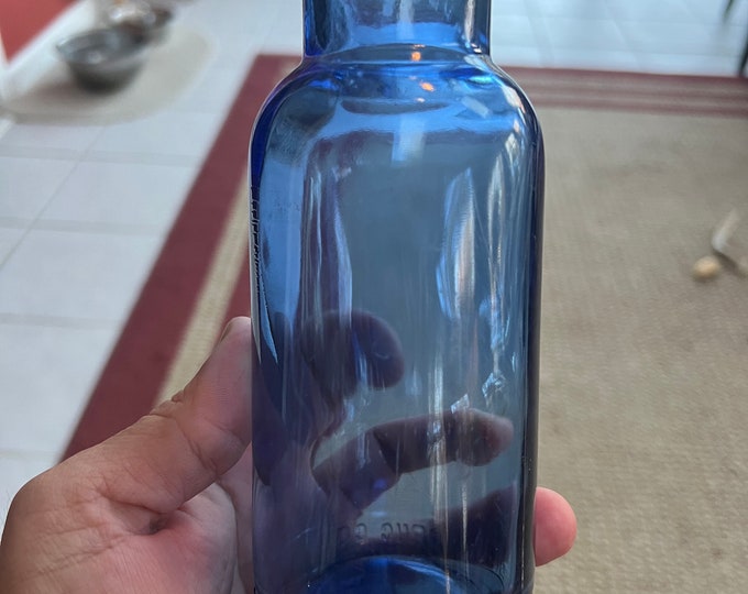 Large Antique Cobalt Blue Bromo Seltzer Emerson Drug Co. Embossed ...