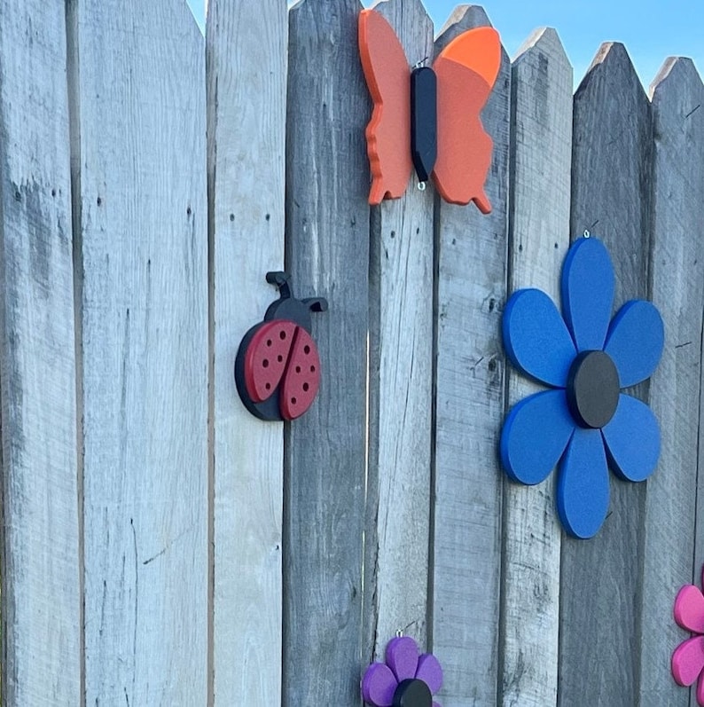 Poly Lady Bug Outdoor Decor Fence Decor Durable Bright - Etsy