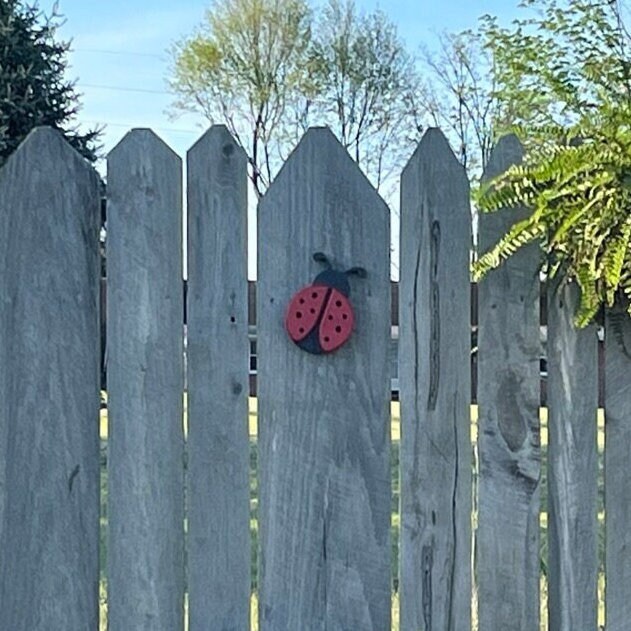 Poly Lady Bug Outdoor Decor Fence Decor Durable Bright - Etsy