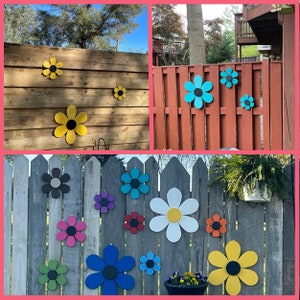 Poly Wall Flower, Fence Flower, Outdoor Decor, Fence Decor, Yard Art ...
