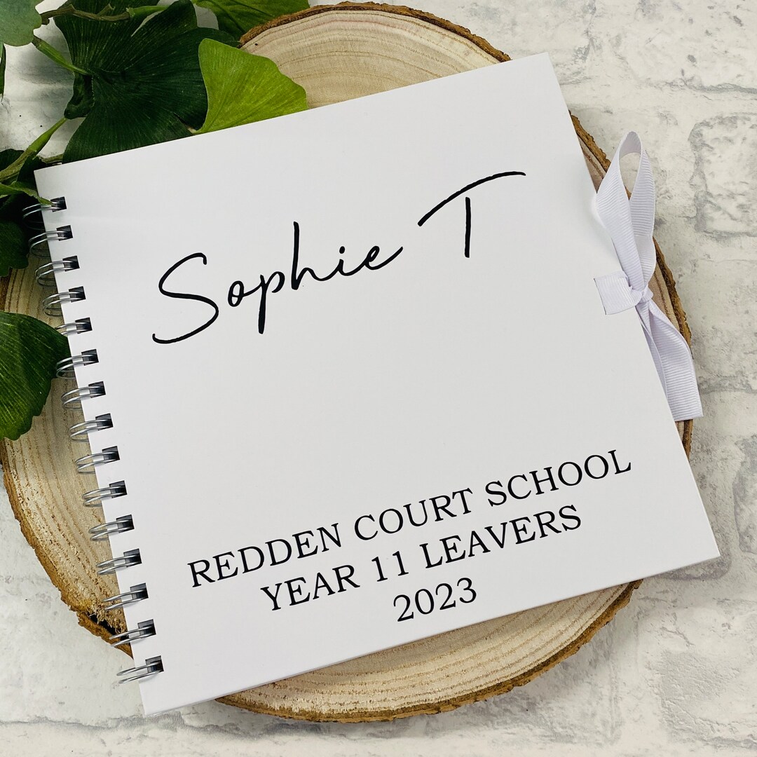 School Leavers Note Book, Personalised Leavers Signing Book, Year 11 ...