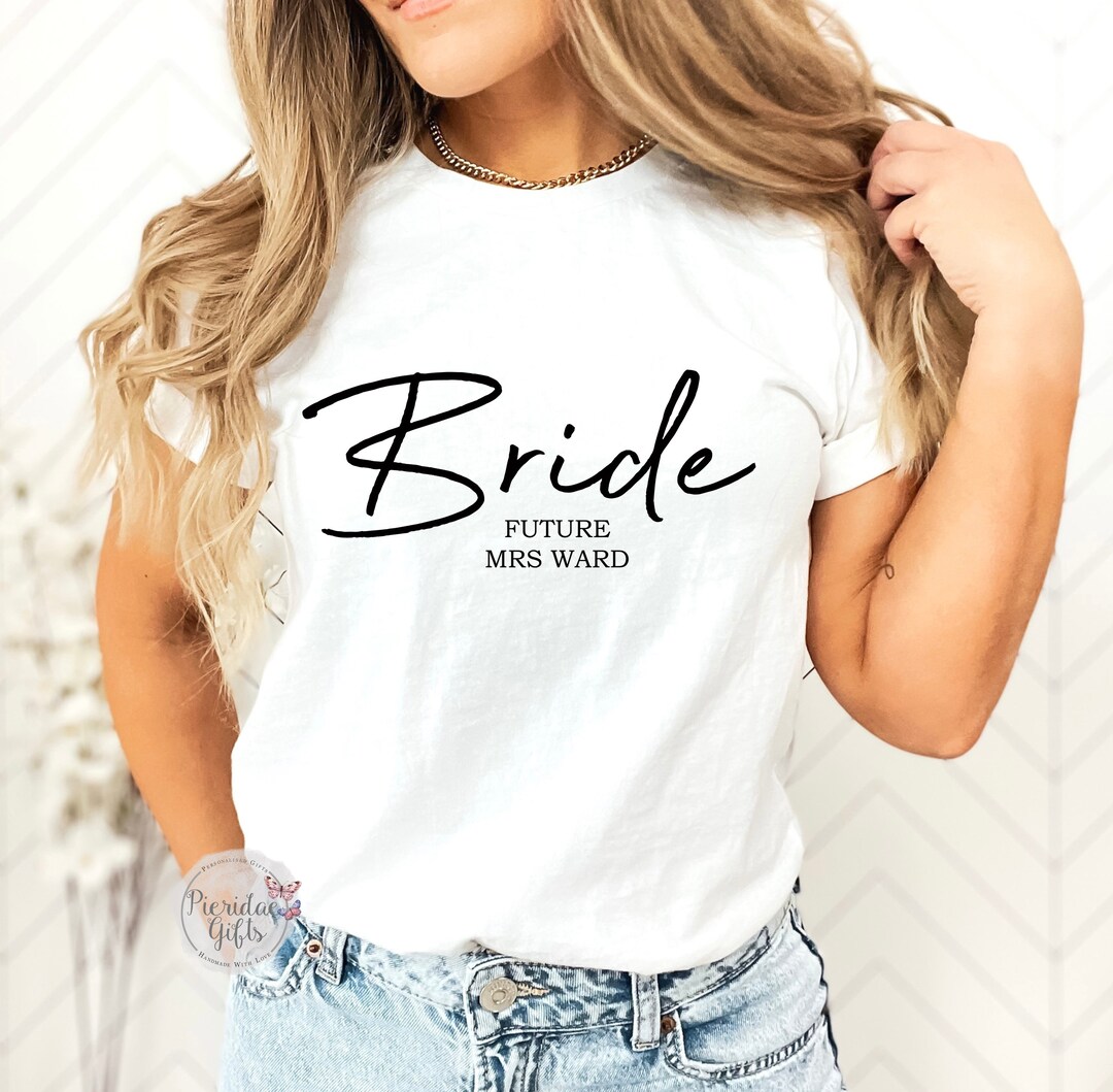 Personalised Future Mrs T-shirt, Bride T-shirt, Wife to Be T-shirt ...