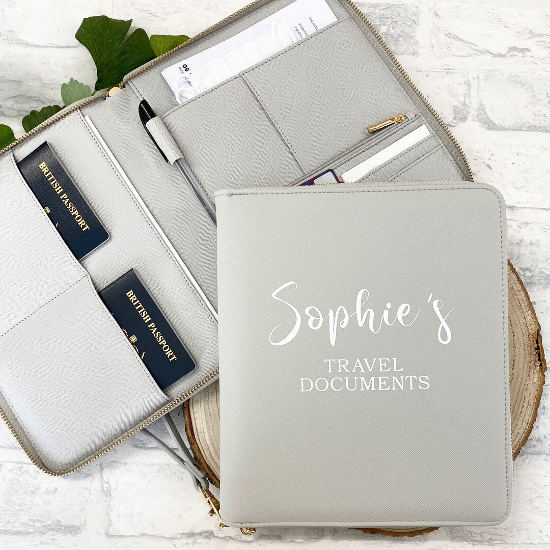 Personalised Travel Wallet Document Holder, Luxury Travel Passport ...