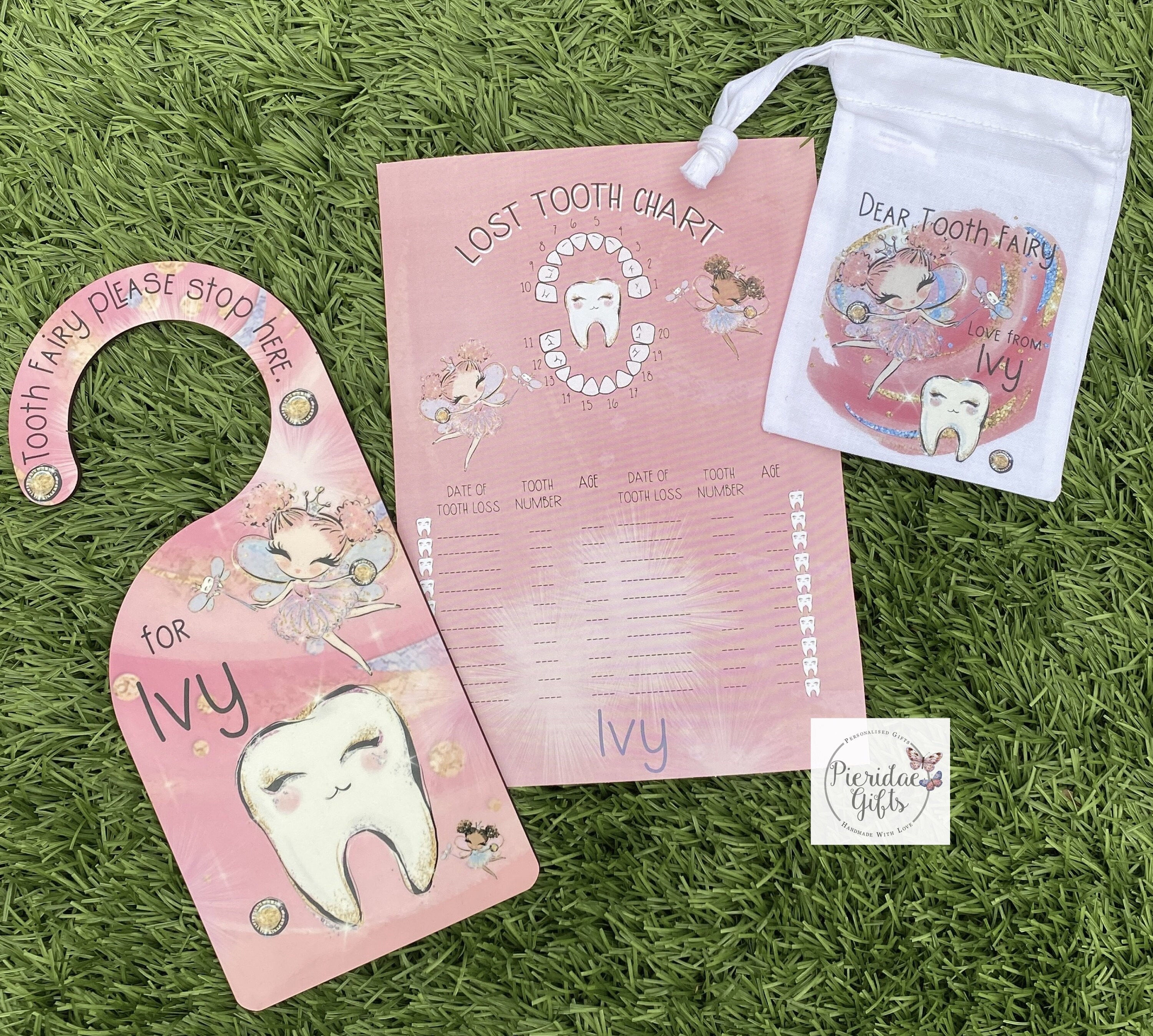 Personalised Tooth Fairy Set, Tooth Fairy Pouch, Tooth Fairy Door ...
