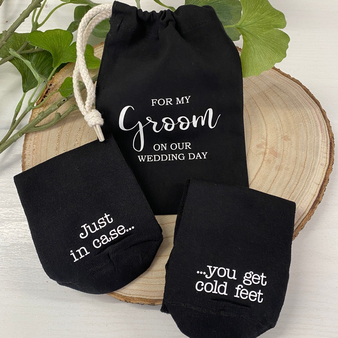 Groom Socks, Gift for Groom, Just in Case You Get Cold Feet Socks ...