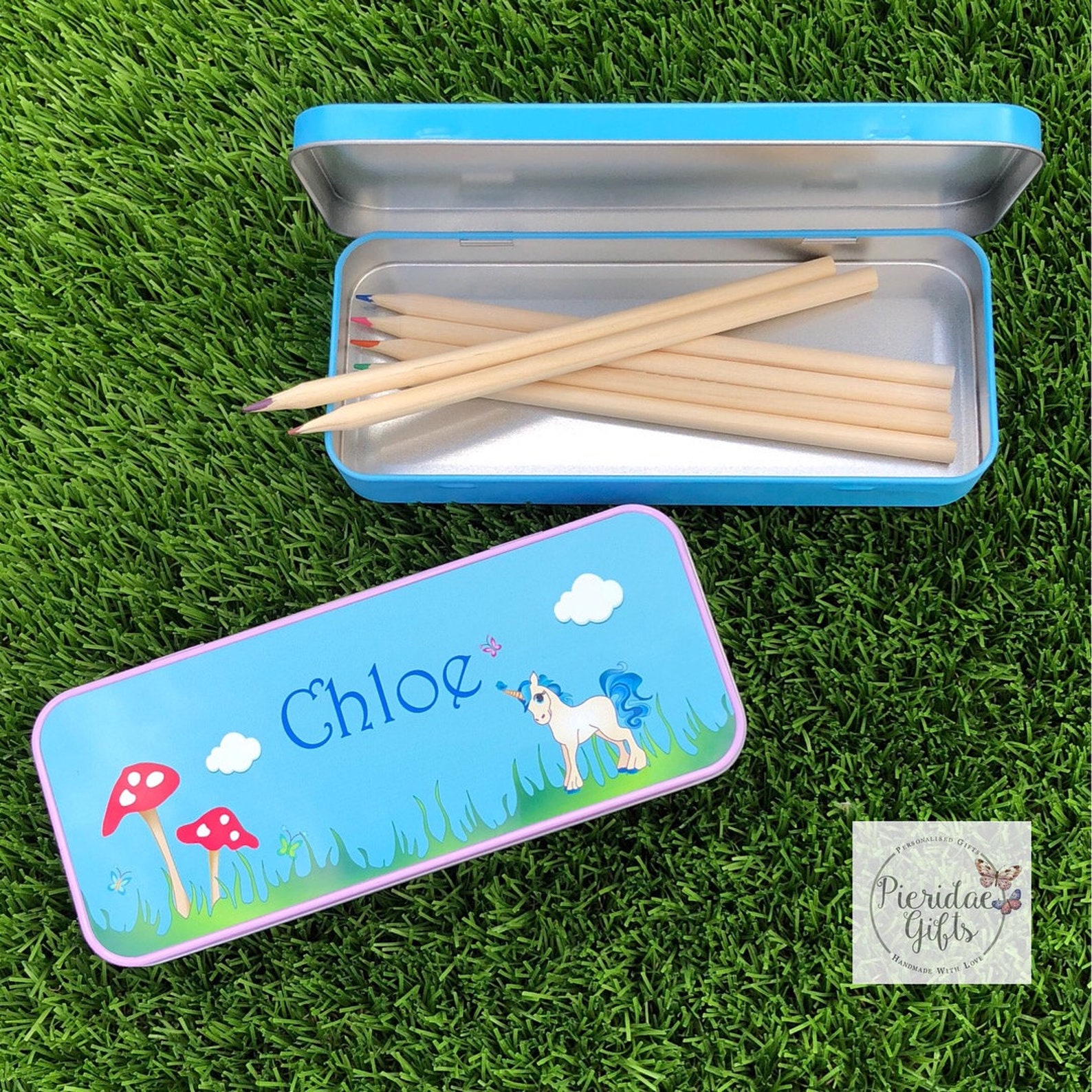 Personalised Metal Pencil Tin School Pencil Tin Colouring | Etsy