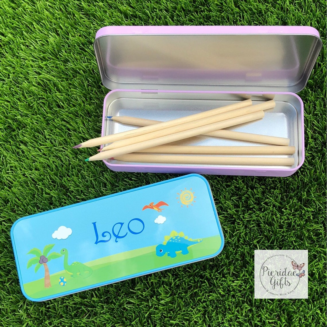 Personalised Metal Pencil Tin School Pencil Tin Colouring | Etsy
