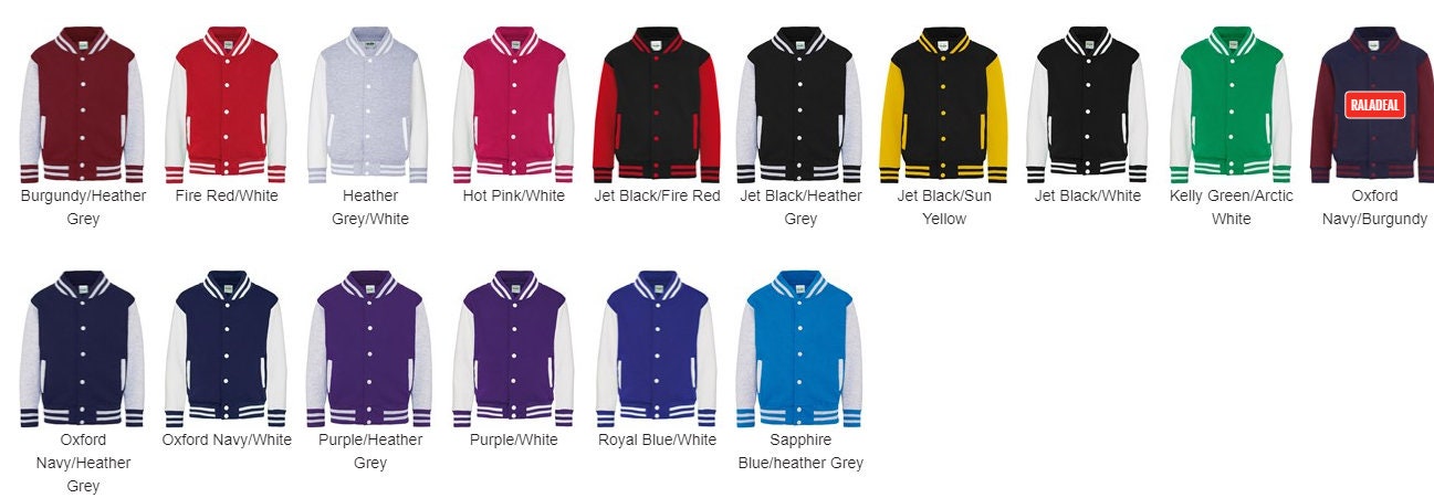 Personalised Kids Varsity Jacket Personalised Initials and - Etsy